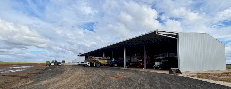 Open Front Fully Hot-Dip Galvanised Action Steel Machinery Shed | Farm ...