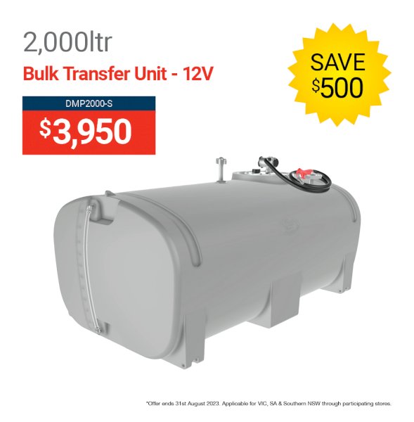 Polymaster 2000L Diesel Transfer Tank *PolyPromo Winter* | Farm Tender
